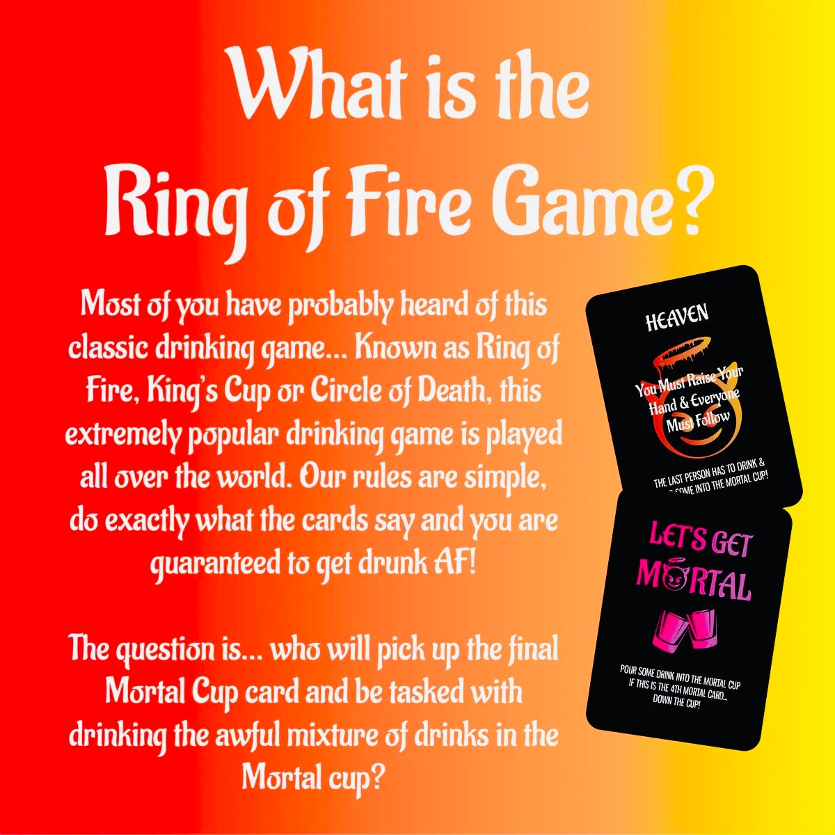 Let's Get Mortal - the Ultimate Drinking Card Game With A Modern Twist on Ring of Fire. - Etsy