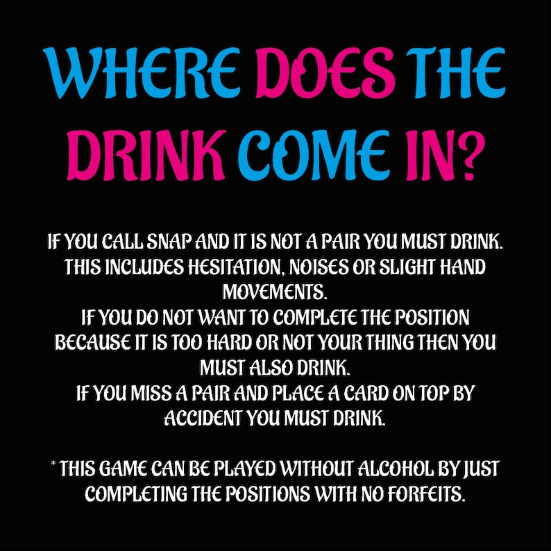 Freak or Drink | Printable Couples Sex Snap | the Ultimate Sex Position Drinking Card Game - Etsy