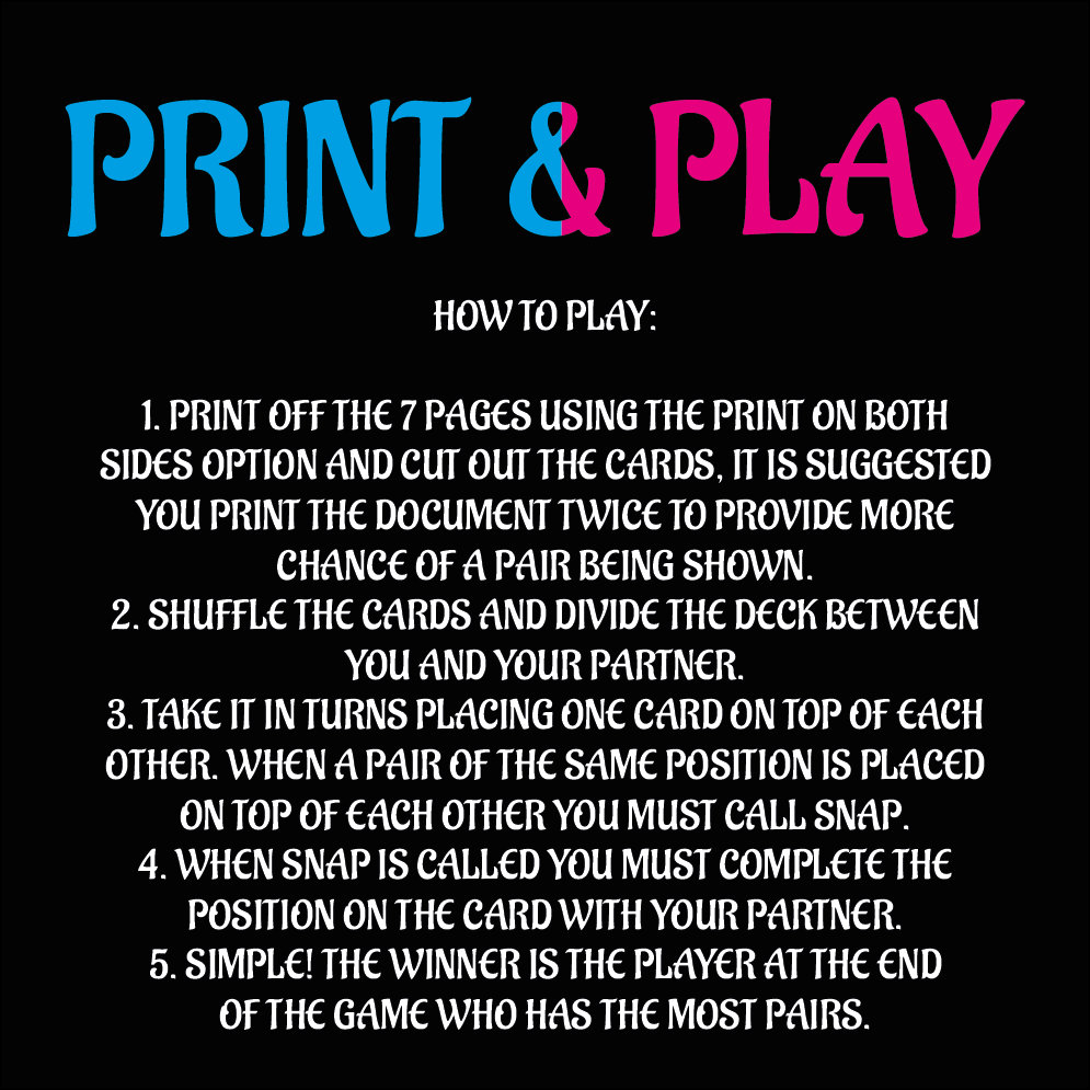 Freak or Drink | Printable Couples Sex Snap | the Ultimate Sex Position ...