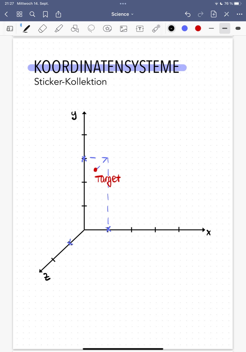 Goodnotes Sticker Collection Coordinate Systems Mathematics Coordinates ...