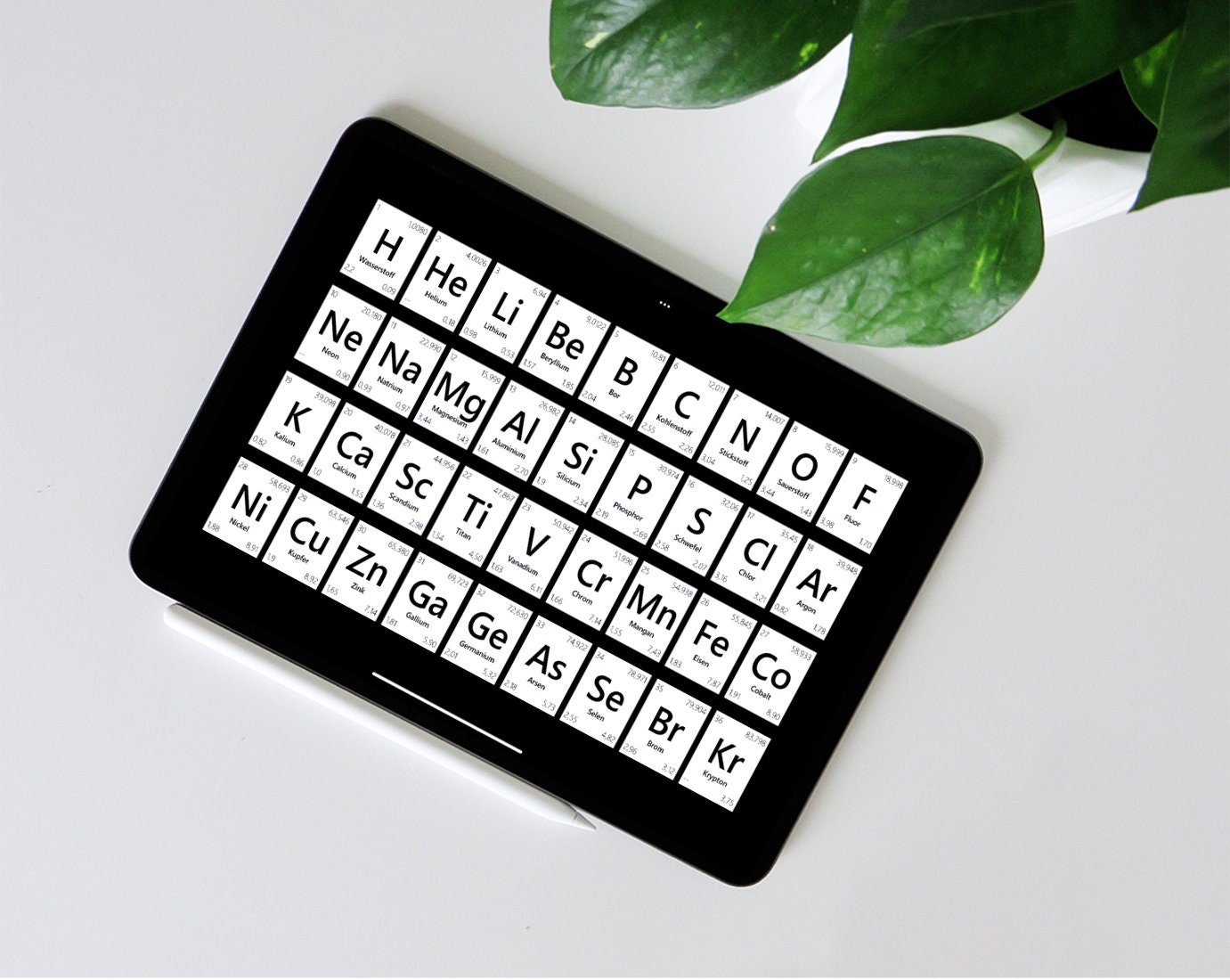 Goodnotes Sticker Periodic Table Black/white, iPad Learning, University ...