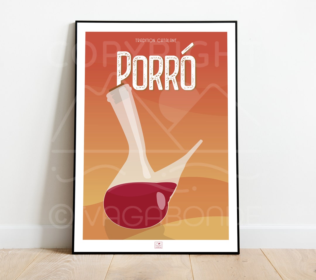 Decorative Poster of Catalan Porró, 100% Handmade and French ...
