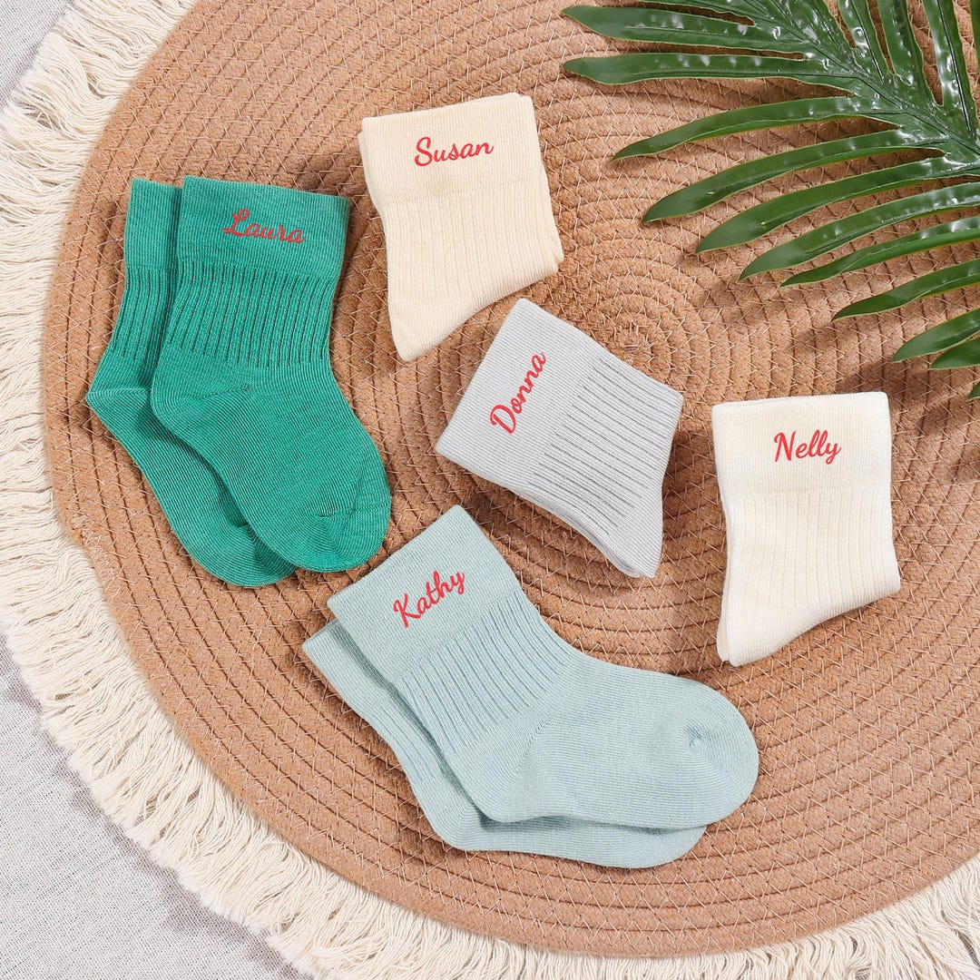 Customized Socks , Baby Shower Gift Ideas, Kids Socks, 0-12 Year Socks ...