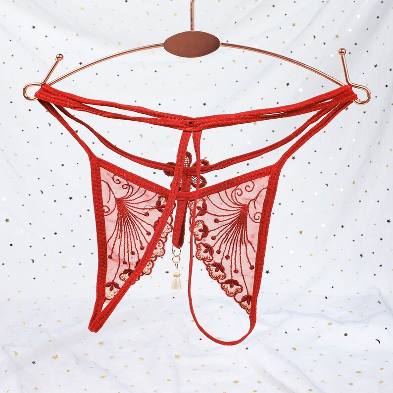 Sexy Tanga Höschen Mit Perlen Ouvert Perlen Dessous Open Etsy Schweiz