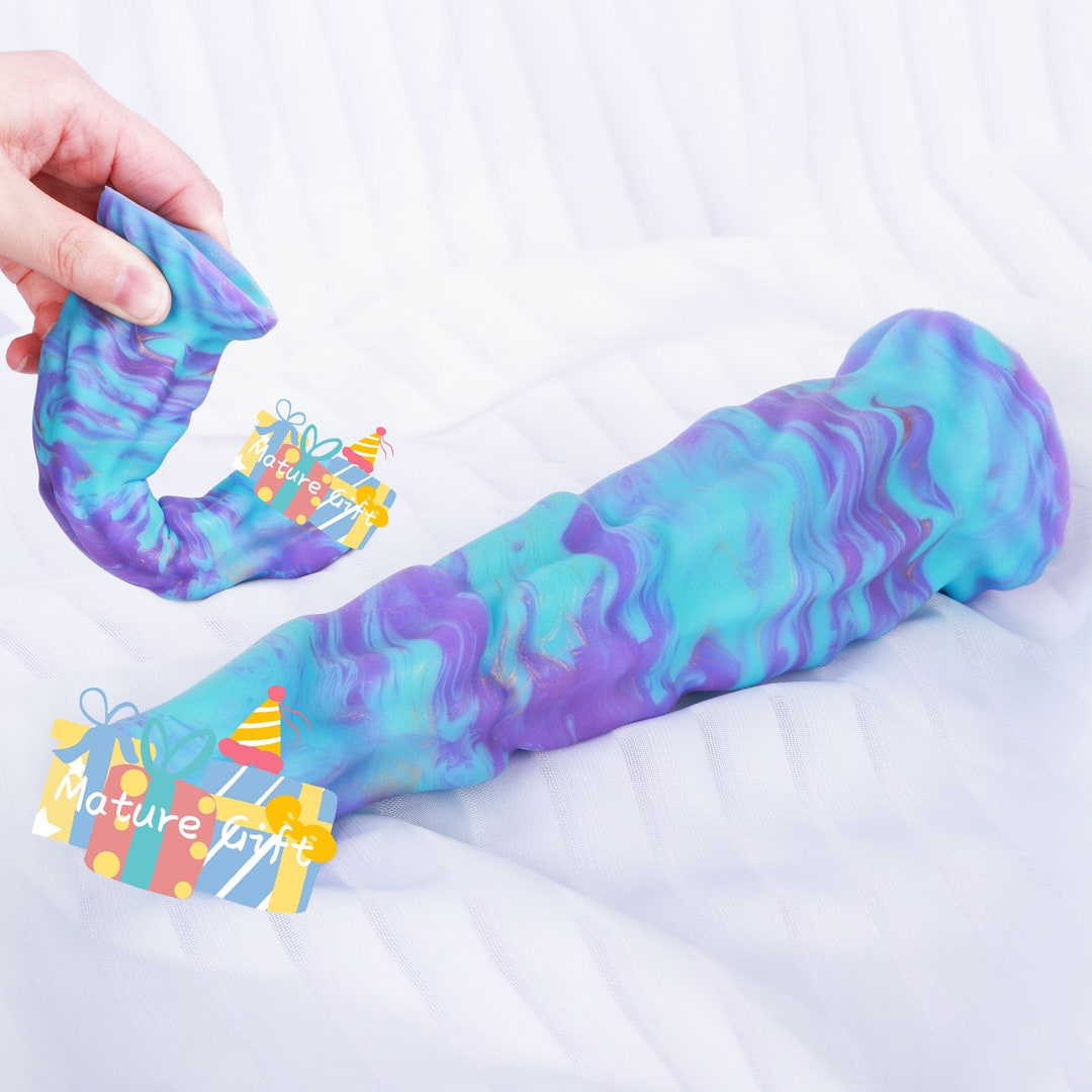 Fantasy Silicone Dragon Dildo, Knotted Monster Dildo for Beginner, S/M ...