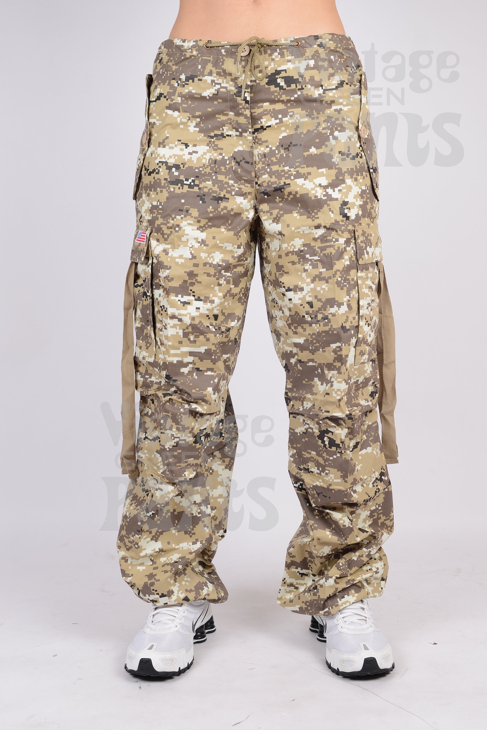 Real Y2K Girly Dessert Camo Flap Pocket Parachute Pant - Etsy