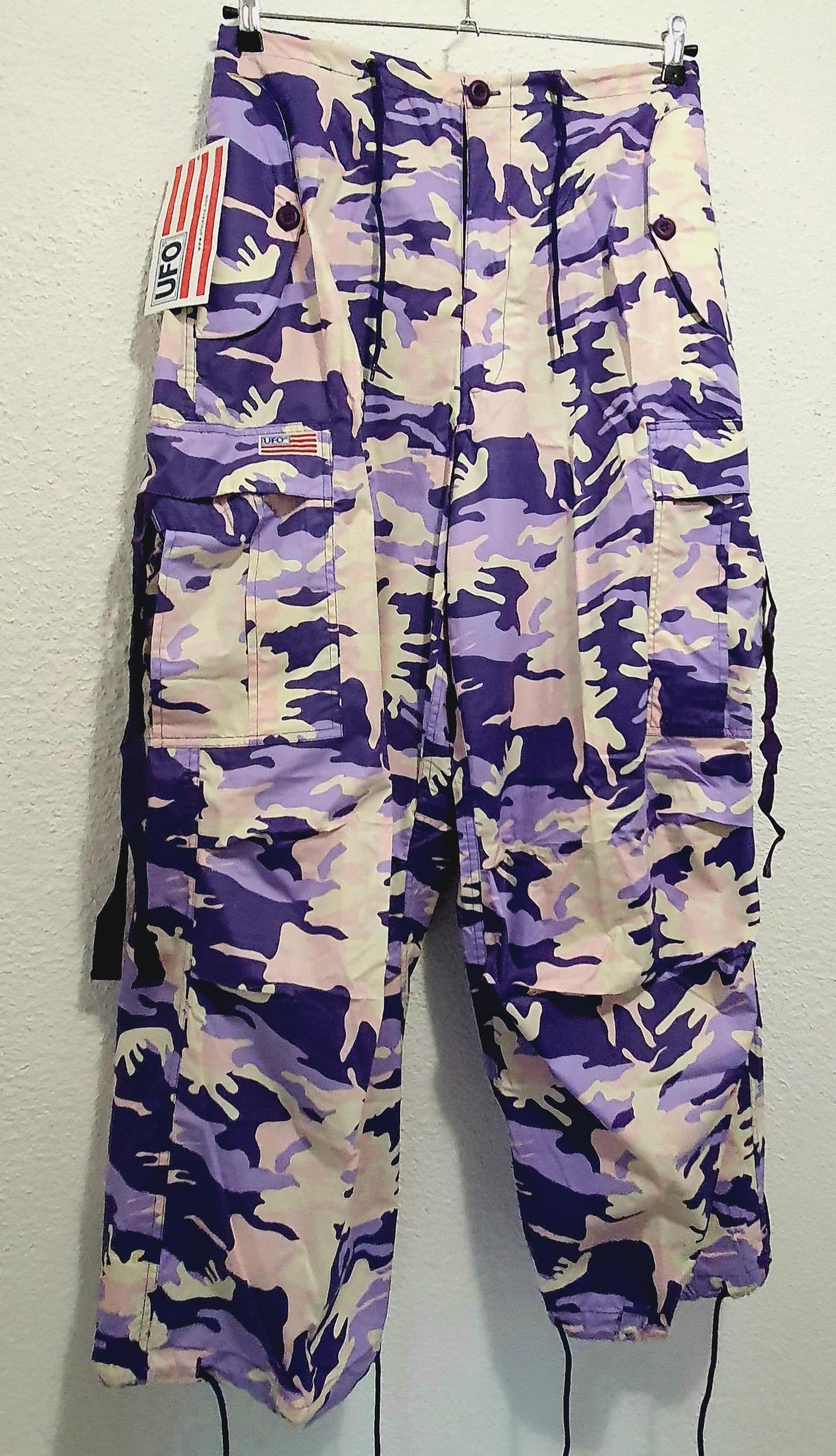 Kids Retro XXS Oversized Y2k UFO Classic Purple Camo Wind Cargo ...