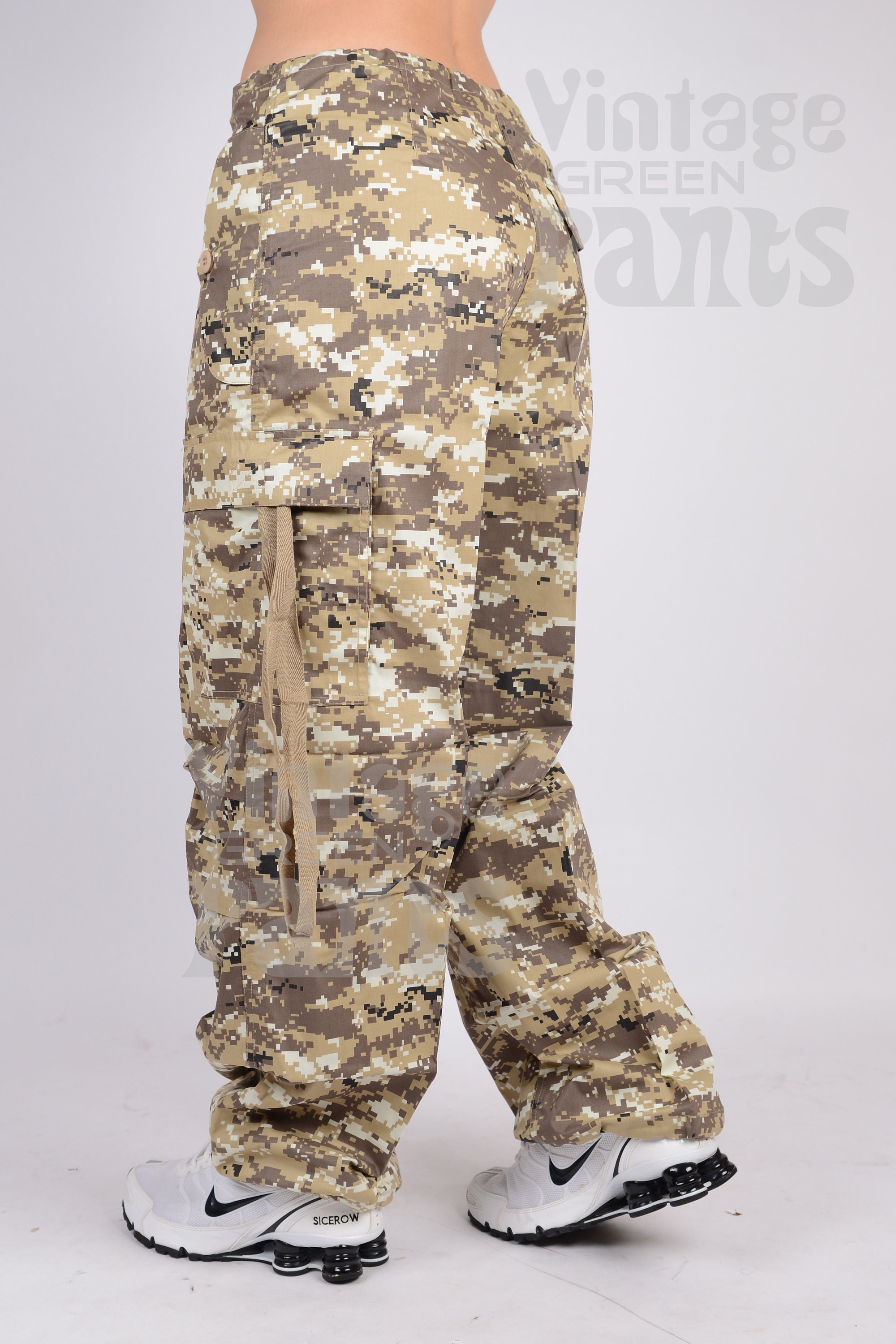 Real Y2K Girly Dessert Camo Flap Pocket Parachute Pant - Etsy