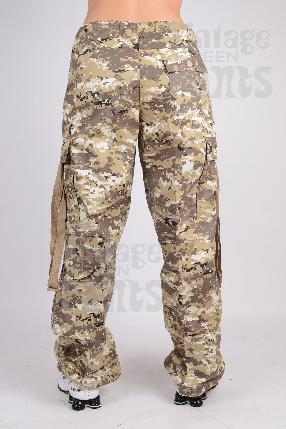 Real Y2K Girly Dessert Camo Flap Pocket Parachute Pant - Etsy