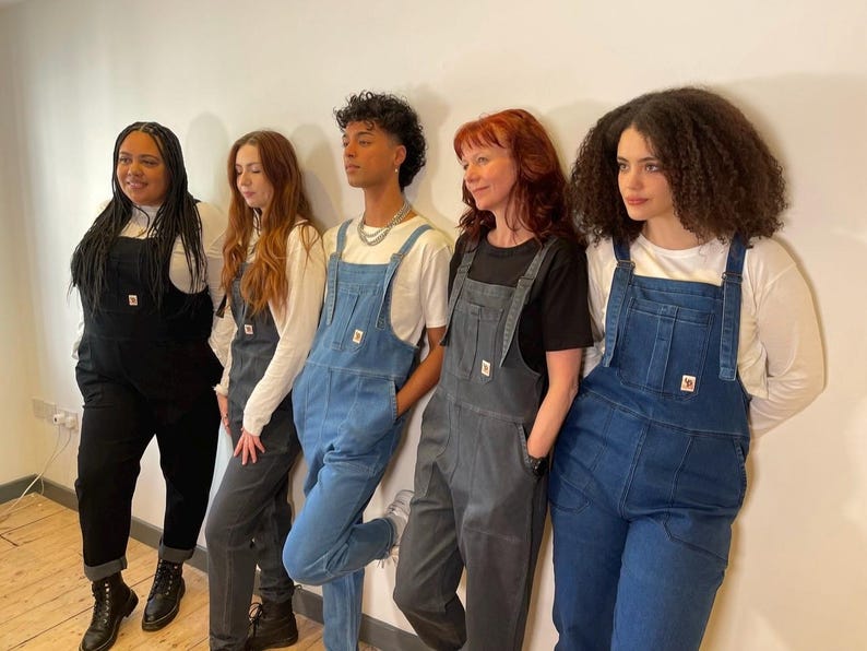 Denim Dungarees | Unisex Dungarees | Comfy Dungarees | Overalls | Women ...