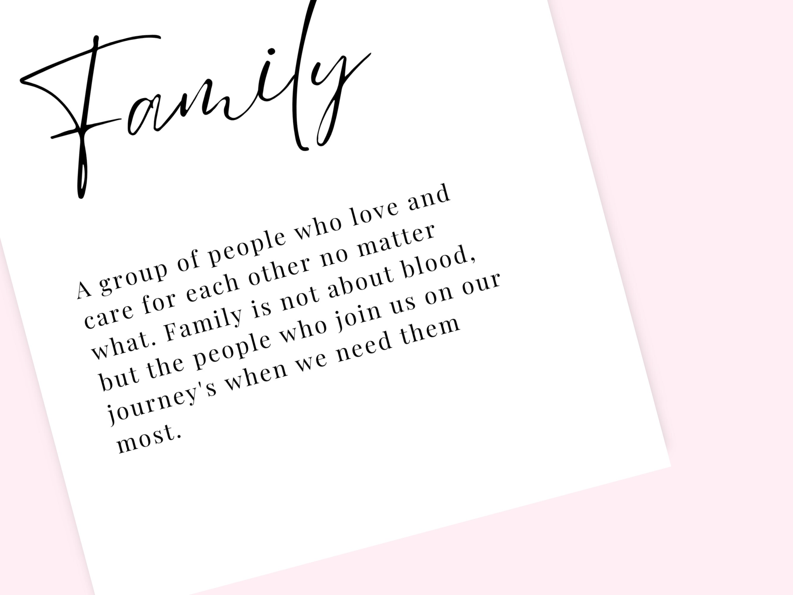 Family Definition Print / Digital Download / Printable Poster - Etsy UK