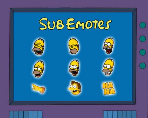 The Simpsons Emotes Pack twitch Youtube ... - Etsy