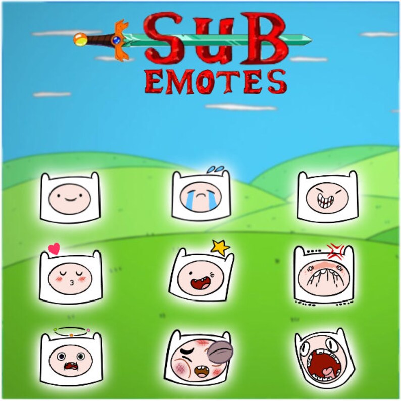 Adventure Time Emotes - FLYNN Pack (twitch - Youtube - ...) - Etsy