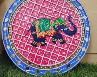 Elephant Lippan Art - Etsy