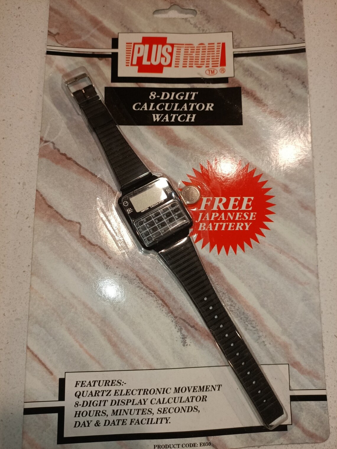 Vintage New Old Stock 1980s Plustron LCD 8 Digit Calculator Watch. - Etsy