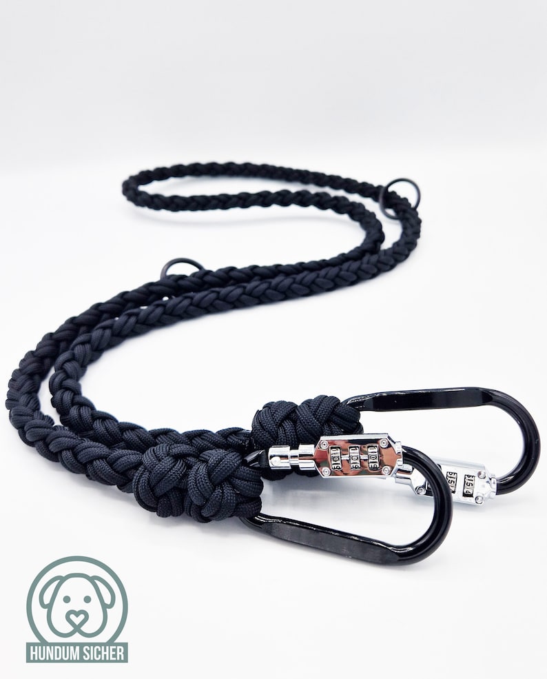 Anti-theft Dog Leash and Collar Set Made of Paracord - Lockable With ...