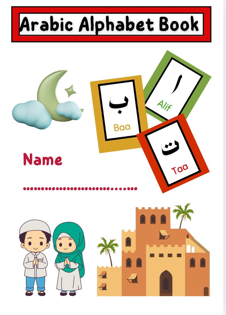 Arabic Alphabet Book – Digital Download for Kids & Preschool, Printable ...