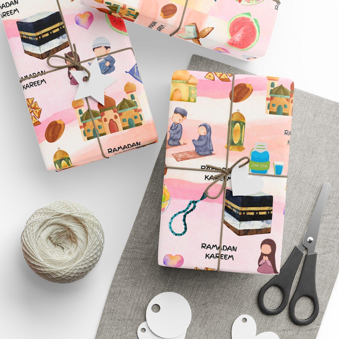 Kids Islamic Gift Wrapping Paper | Colourful Eid Ramadan Gift Wrap ...