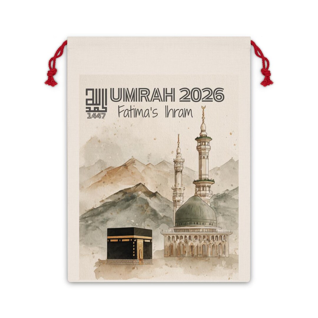 Personalised Umrah Gift Bag 2026 | Custom Islamic Travel Bag | Ihram ...