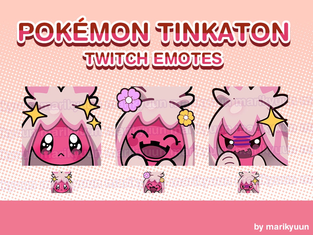 Pokémon Tinkaton Set of 3 Emotes for Streaming on Twitch, Youtube ...