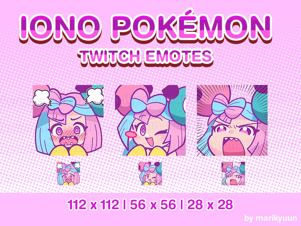 Pokémon Iono Zone - Set of 3 Emotes for Streaming on Twitch, Youtube ...