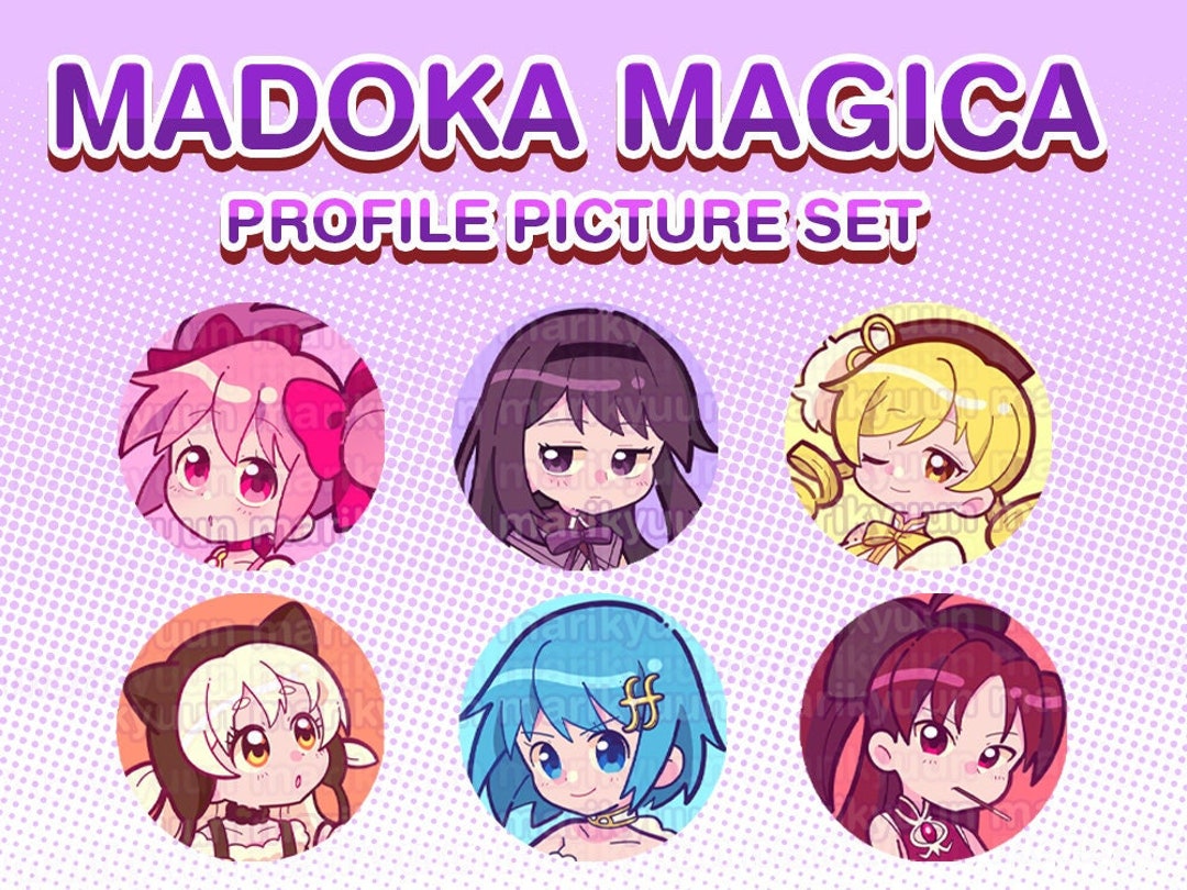 Madoka Magica - Set of 6 Matching Profile Pictures for Social Media ...