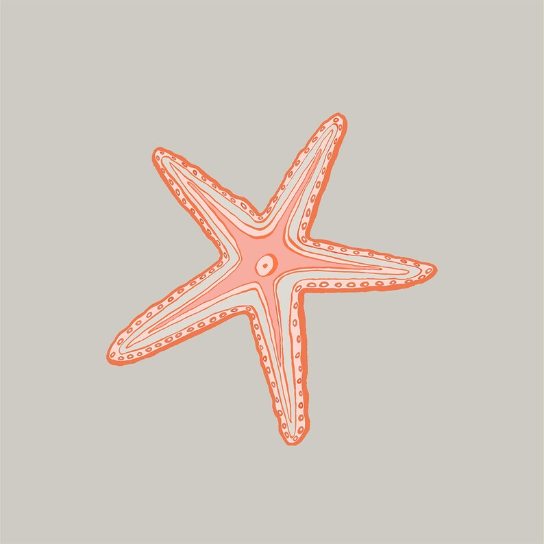 Orange Starfish Digital Print - Etsy