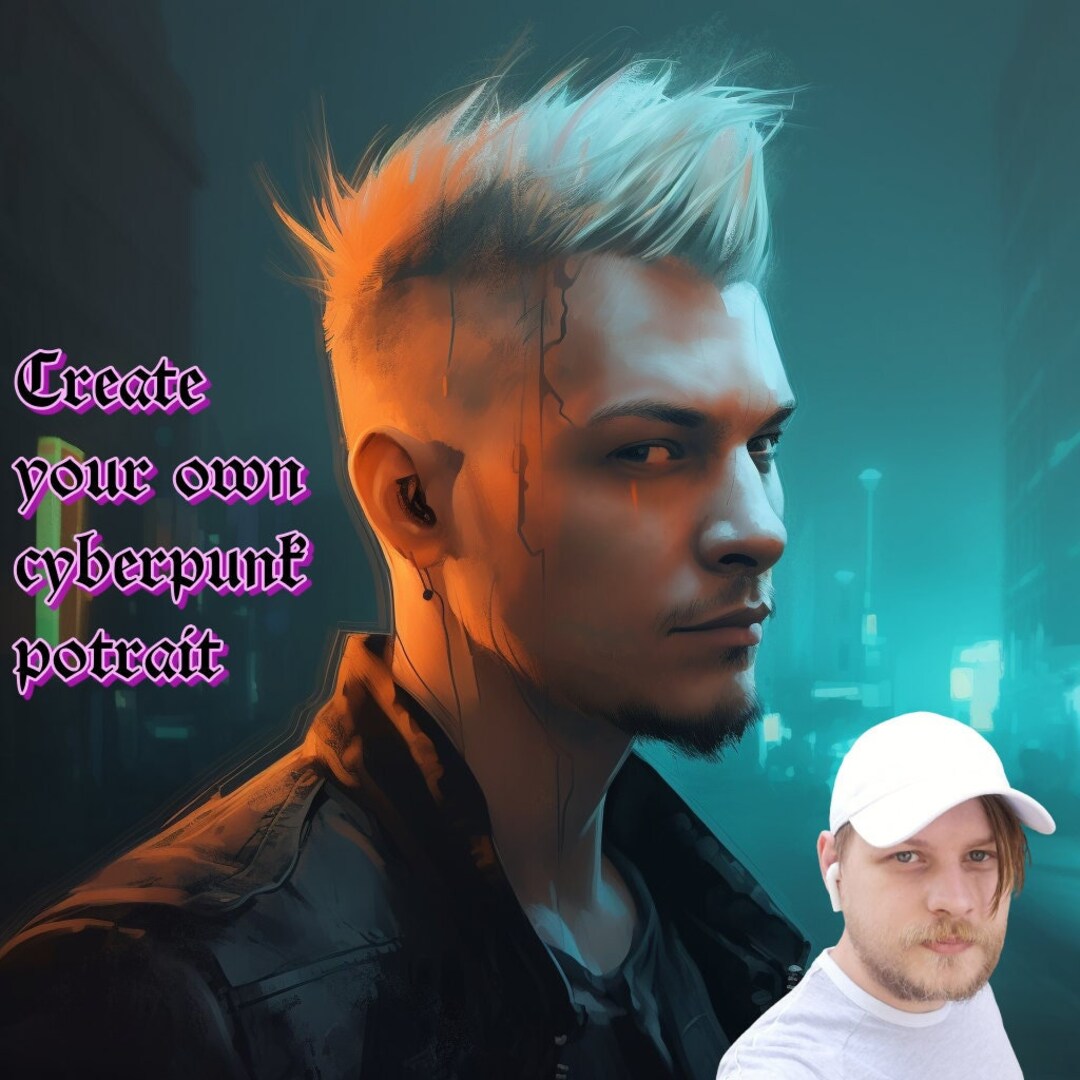 Custom Cyberpunk Character Illustrations Personalized Futuristic ...