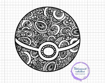 POKEMON Pikachu Mandala Svg Cricut Digital Vector Cut File Svg Png Dxf ...
