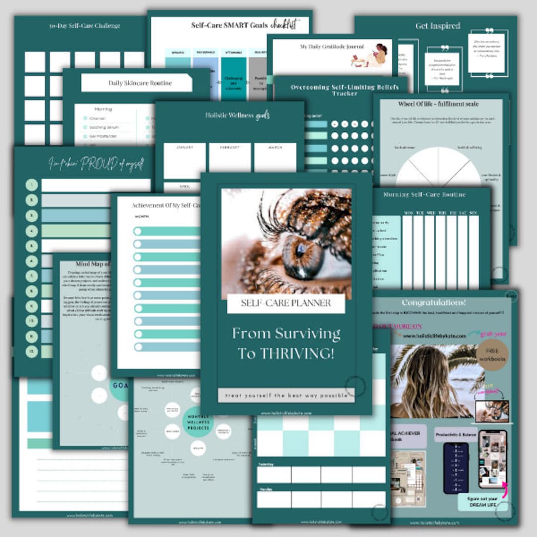 Self Care Workbook, Self-care Kit, Wellness Planner, Wellbeing ...