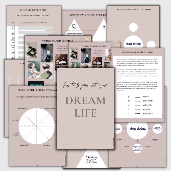 Dream Life Plan Template - Etsy
