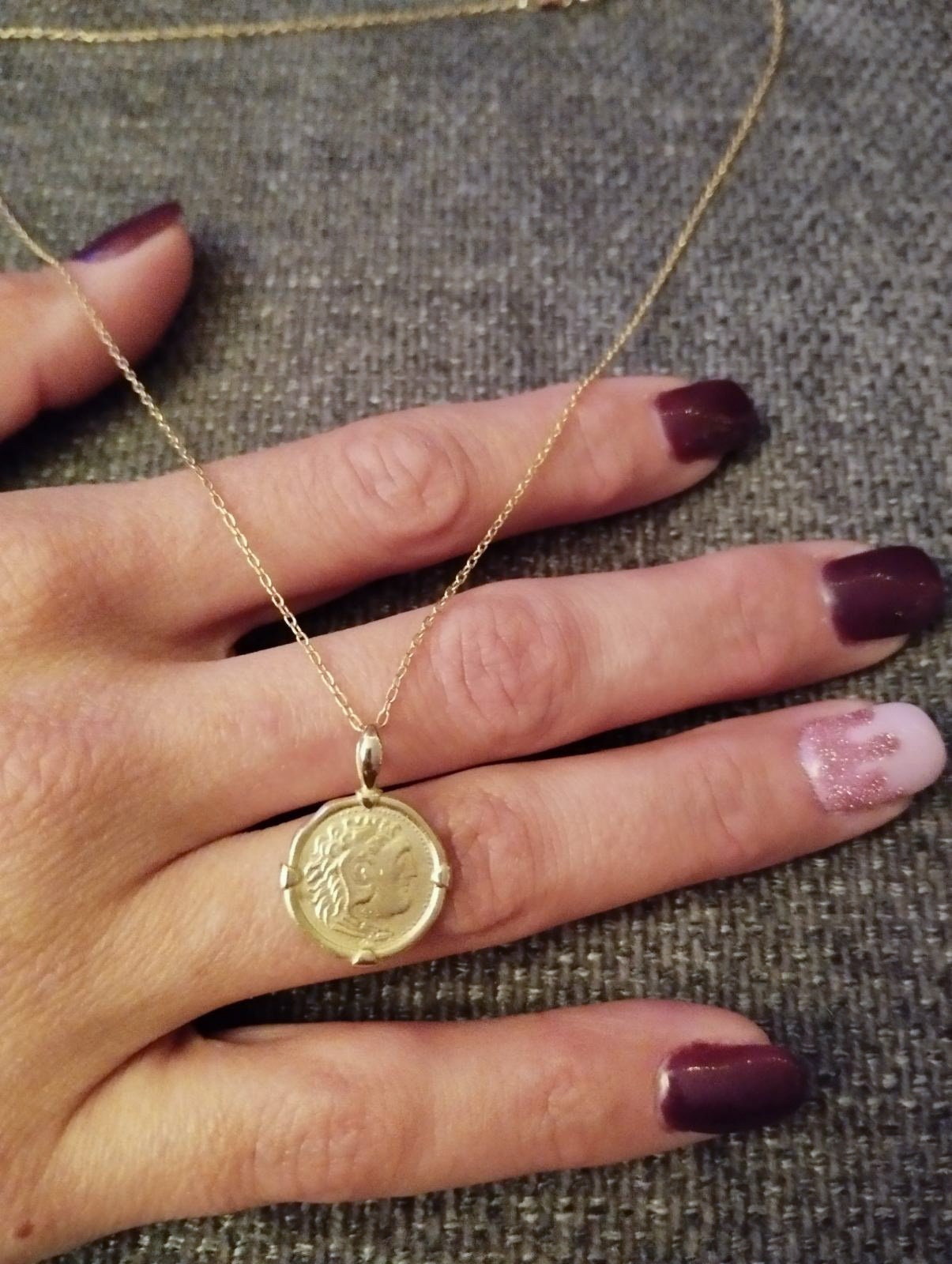 Two Sides Alexander the Great Necklace 14K Solid Gold - Etsy