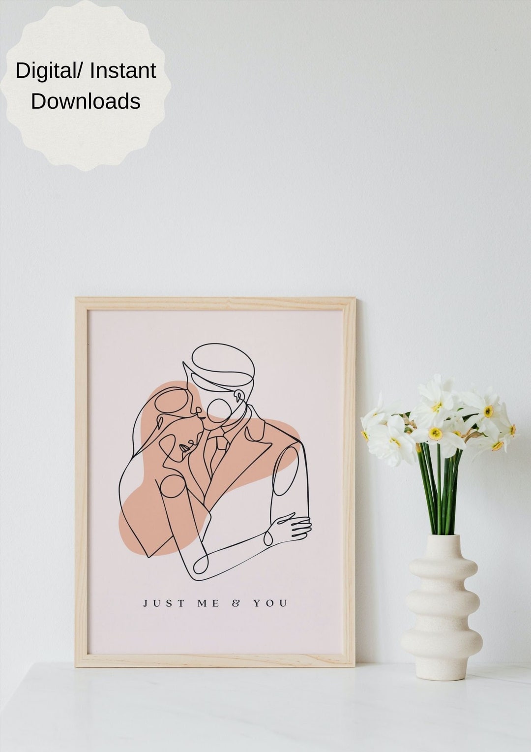 Couple Line Art, Just You and Me, Couple Line Art Print, Wall Decor - Etsy