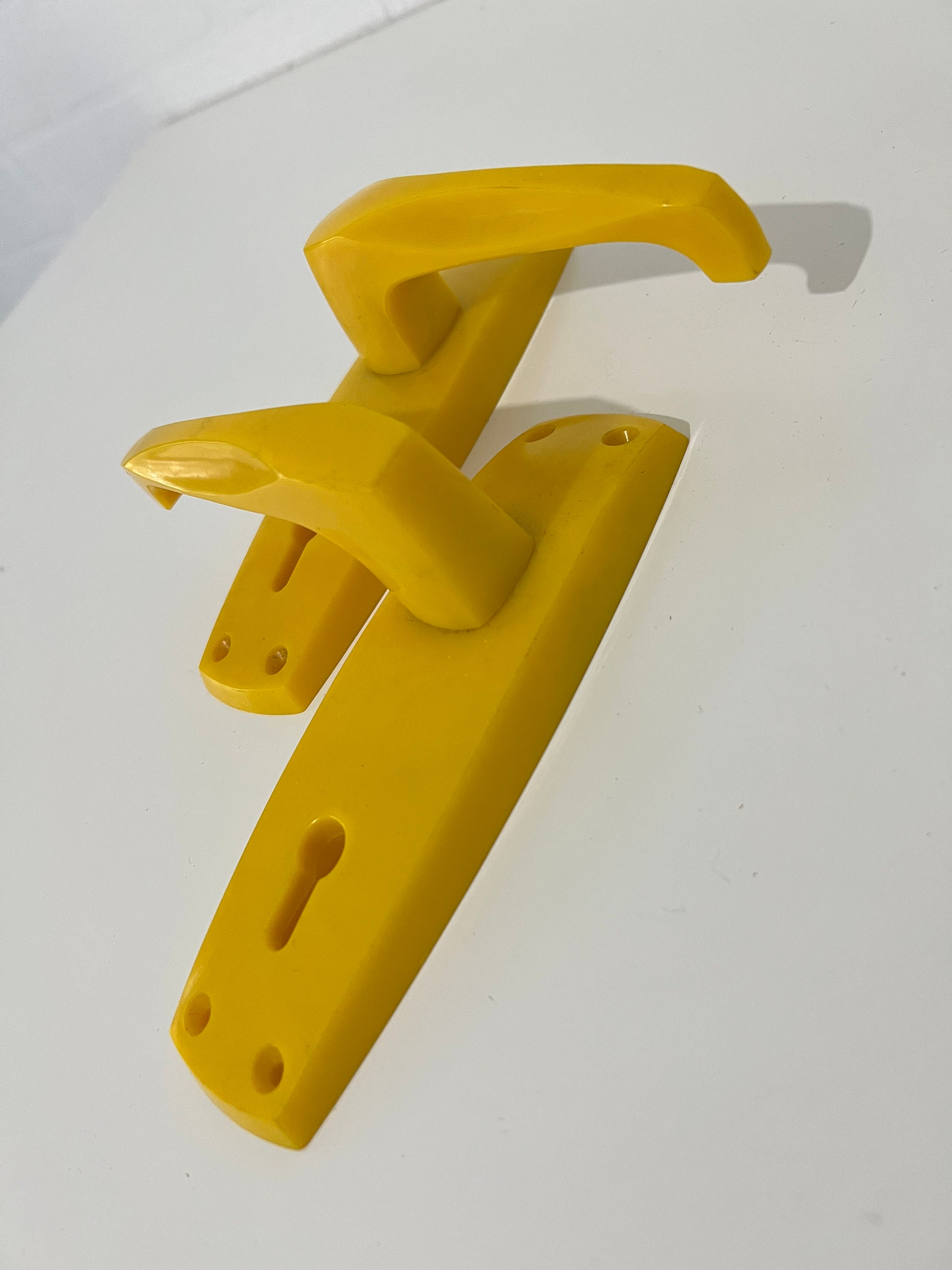 Rare Plastic Yellow Hemo Door Handles - Etsy