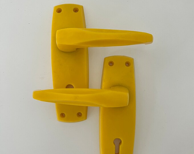 Rare Plastic Yellow Hemo Door Handles - Etsy