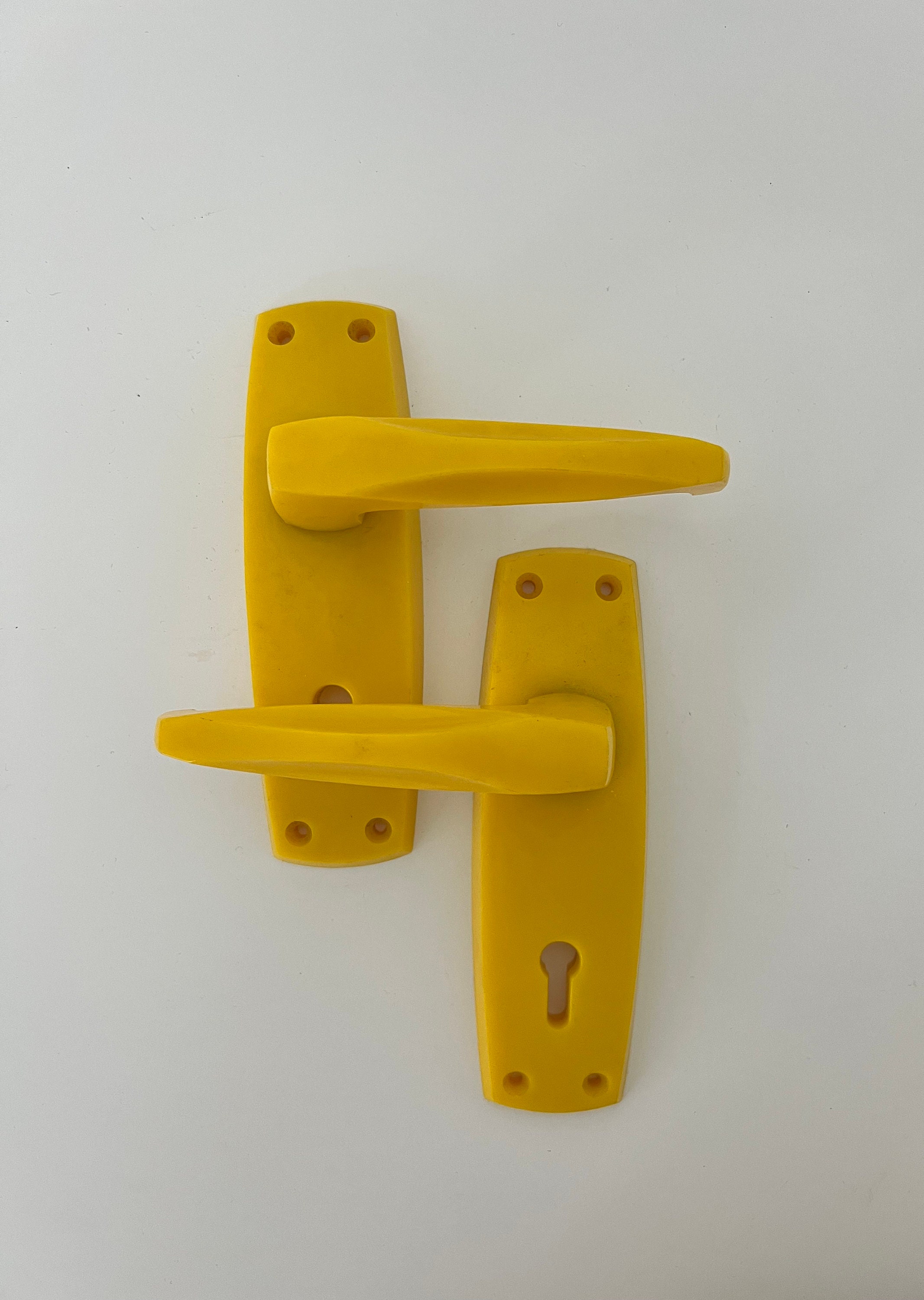 Rare Plastic Yellow Hemo Door Handles - Etsy
