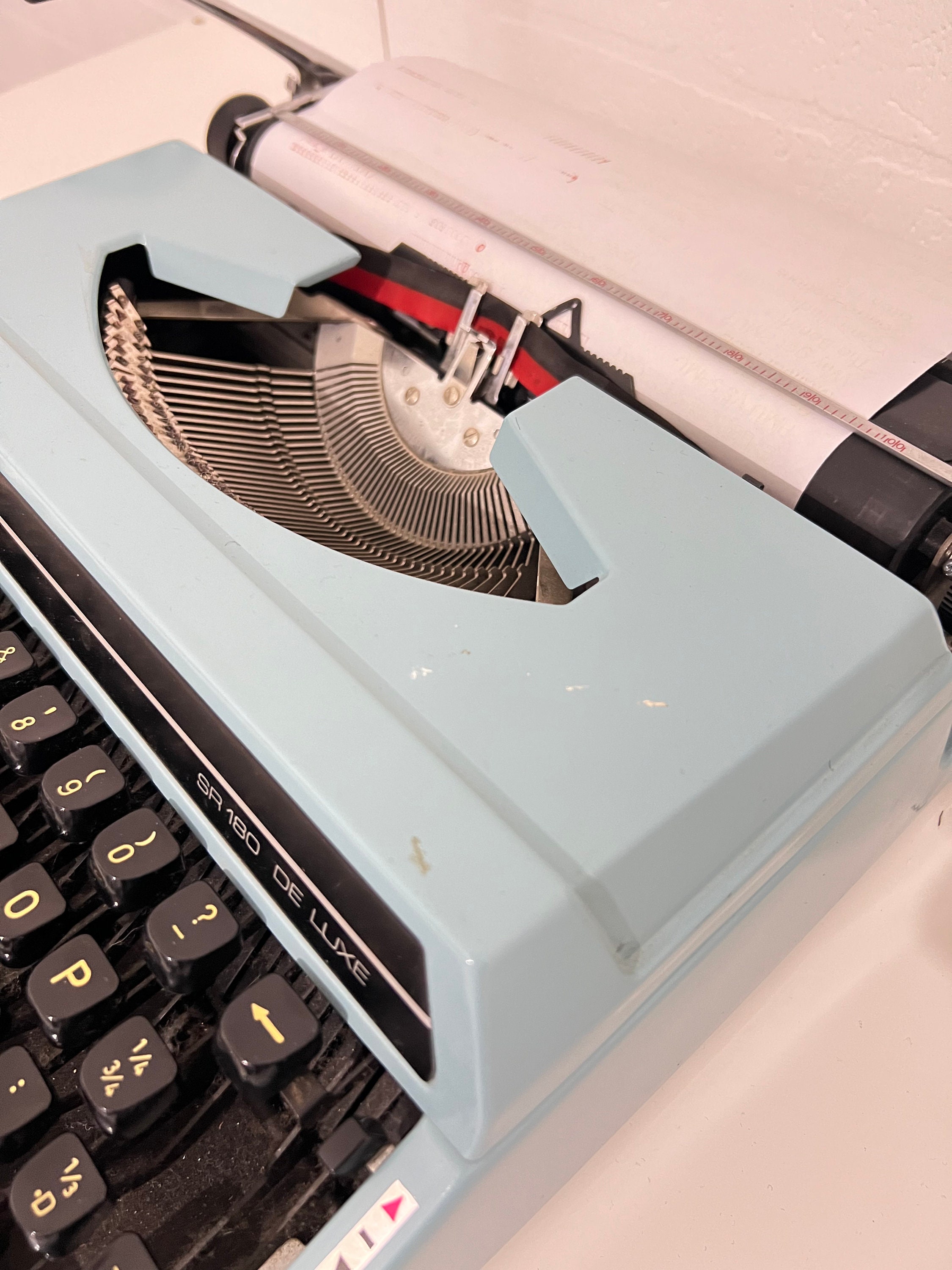 Vintage Blue Typewriter, Silver-reed Typewriter - Etsy