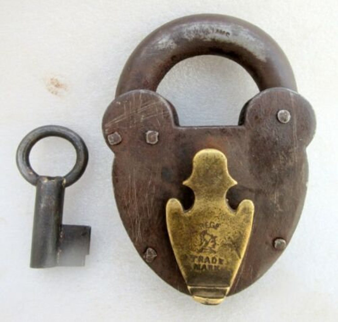 Antique Vintage Old Rare Hand Forged Iron Brass Decorated Key - Etsy
