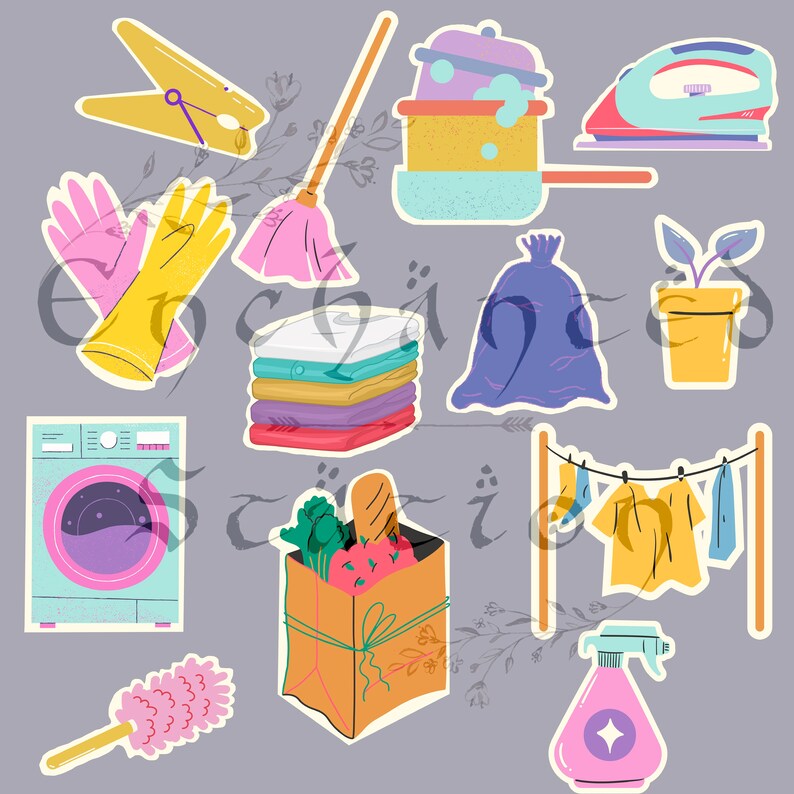 Everyday House Chores Sticker Kit House Chores Digital - Etsy