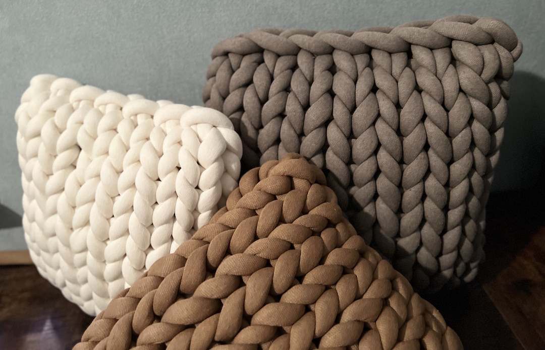 Chunky Knit Cushions, Decorative Cushions - Etsy