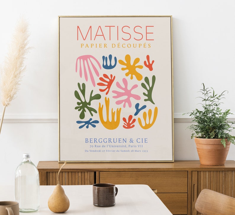 Henri Matisse Print, Cut Outs Matisse, Exhibition Poster, Pastel Color ...