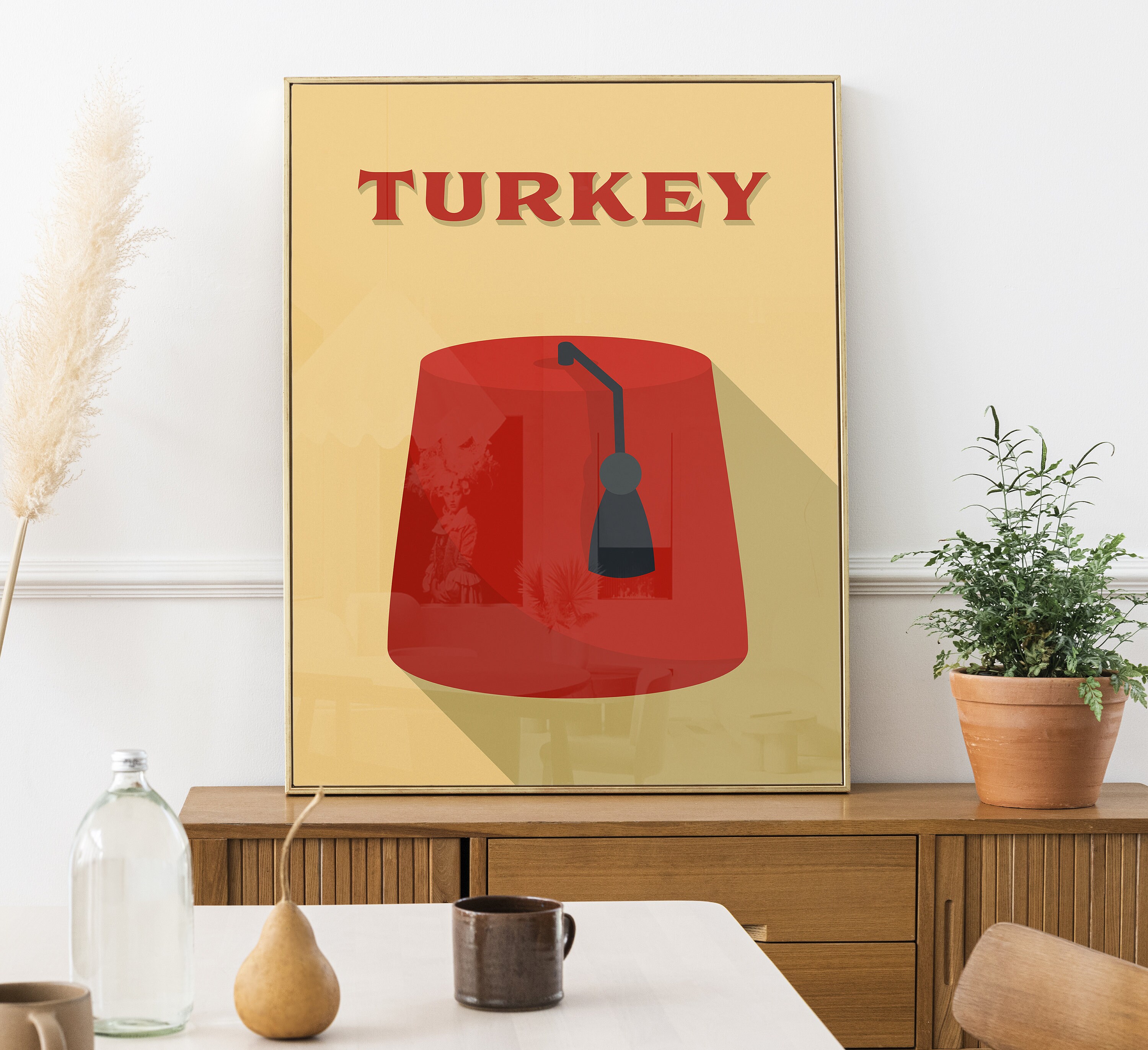 Turkey Travel Poster, Turkey Wall Art, Istanbul Retro Print, Antalya ...