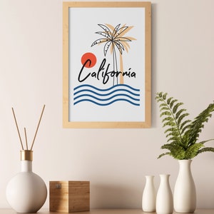 California Travel Poster, California Wall Art, Mid Century Poster ...