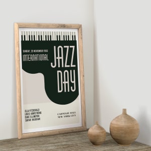 Jazz Poster, Jazz Festival Printable Wall Art, Digital Download Poster ...
