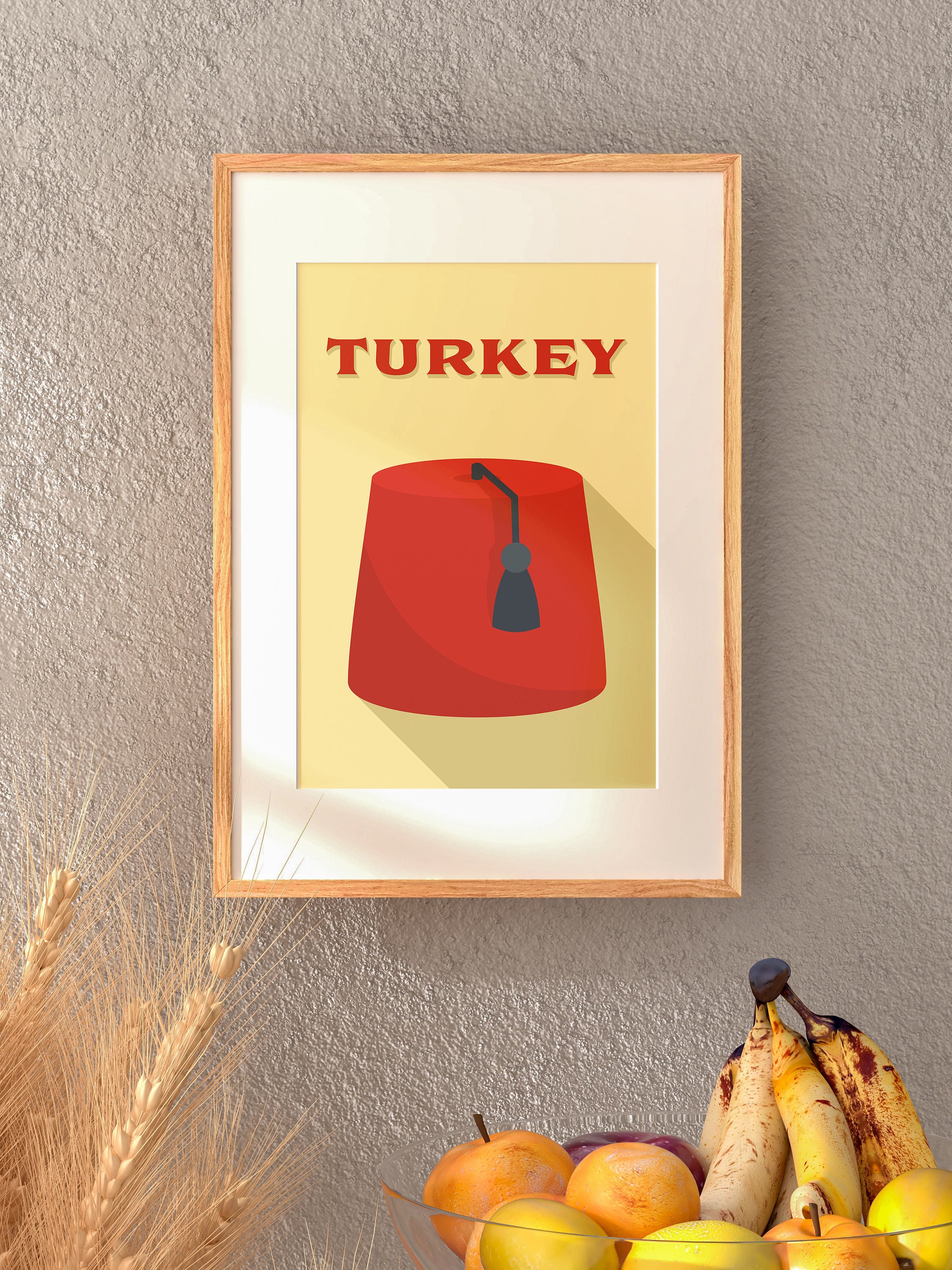 Turkey Travel Poster, Turkey Wall Art, Istanbul Retro Print, Antalya ...