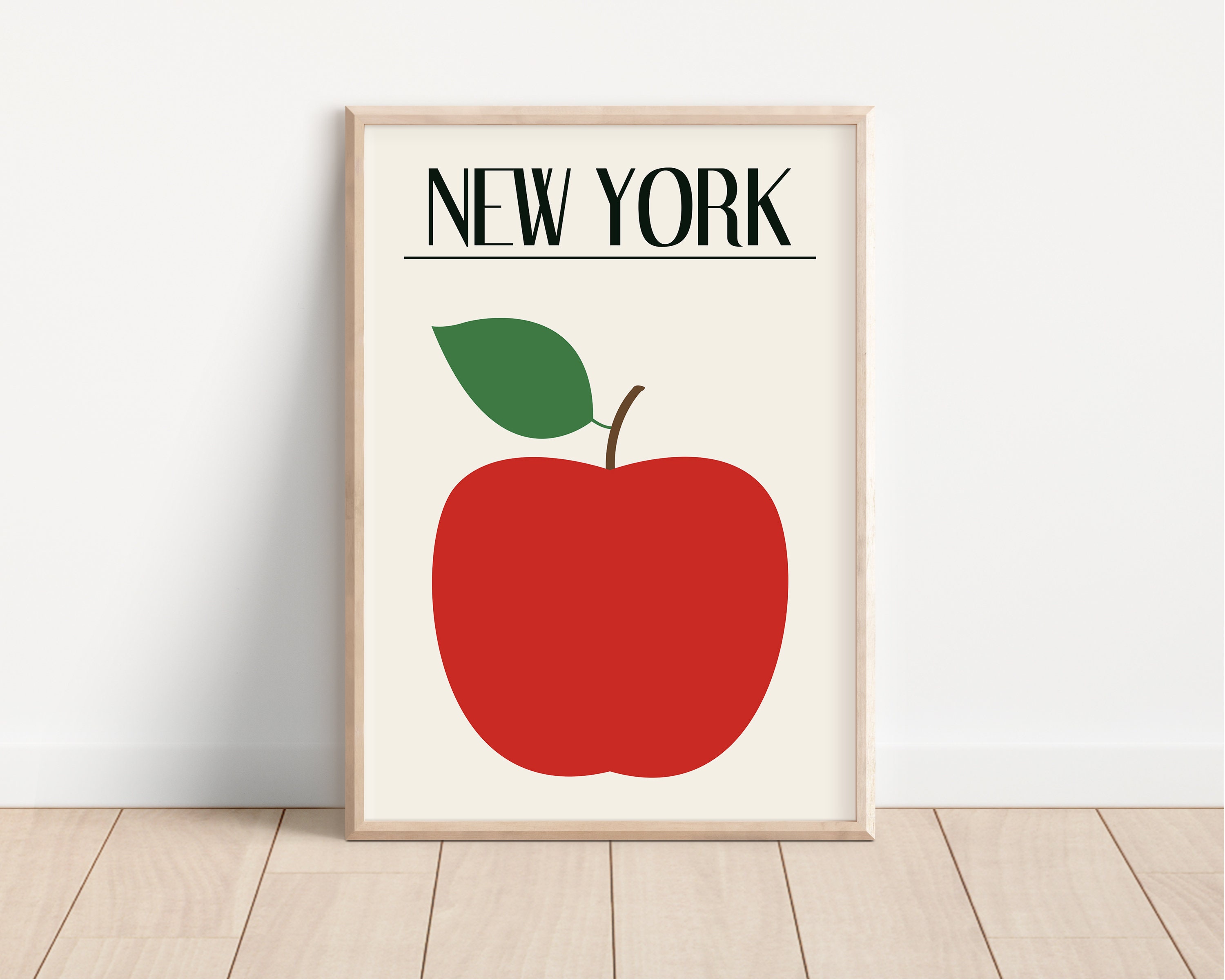 New York City Travel Print, New York Poster Art, Big Apple Poster, Ny ...