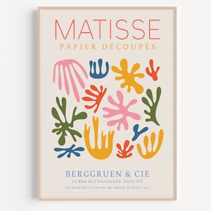 Henri Matisse Print, Cut Outs Matisse, Exhibition Poster, Pastel Color ...