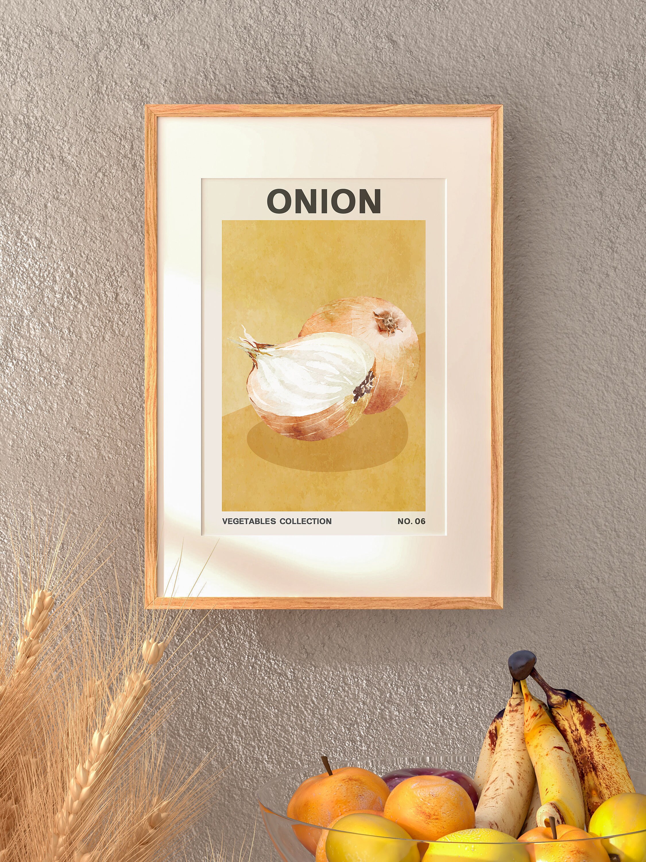 Retro Onion Poster Onion Wall Art Food Poster Onion Print - Etsy