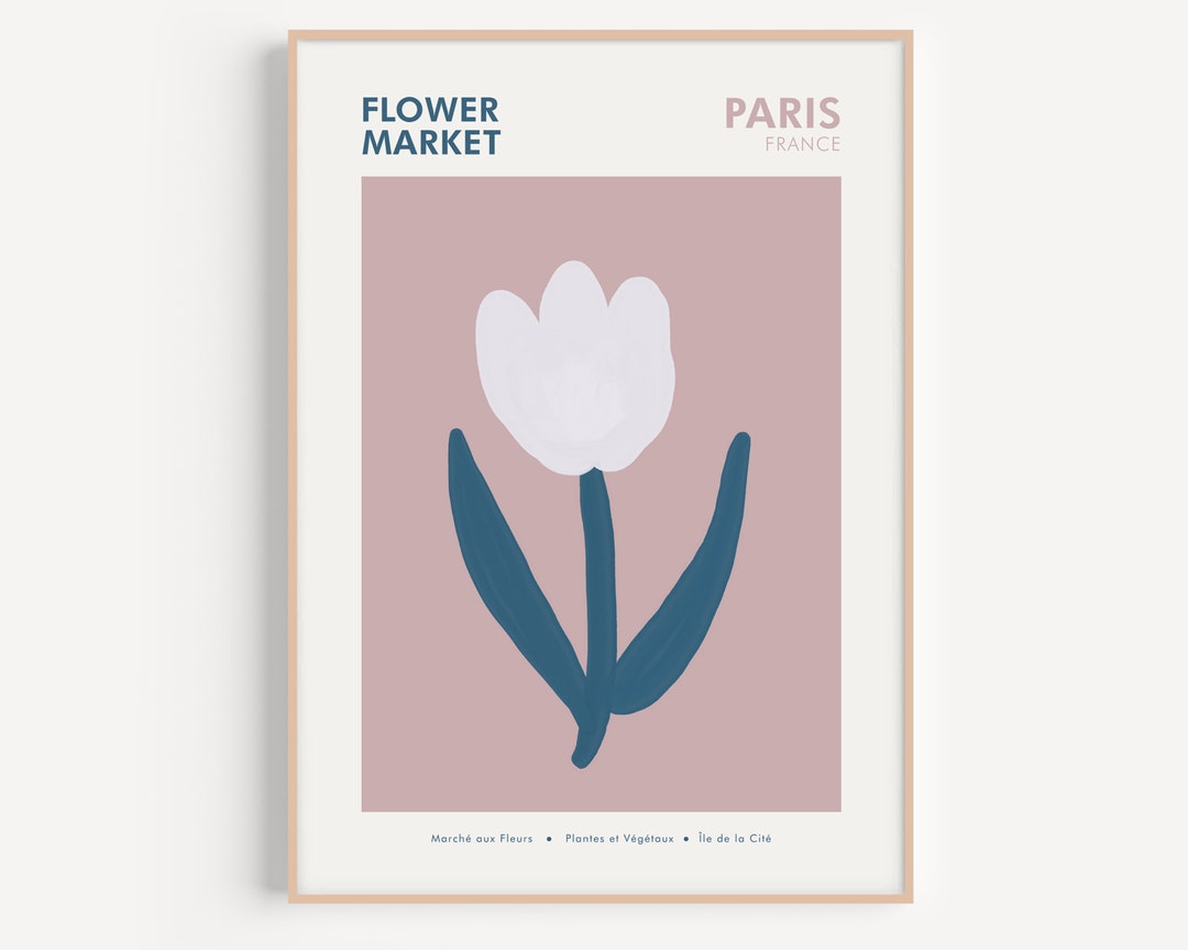 Paris Flower Market Poster, Flower Market Print, Printable Wall Art ...