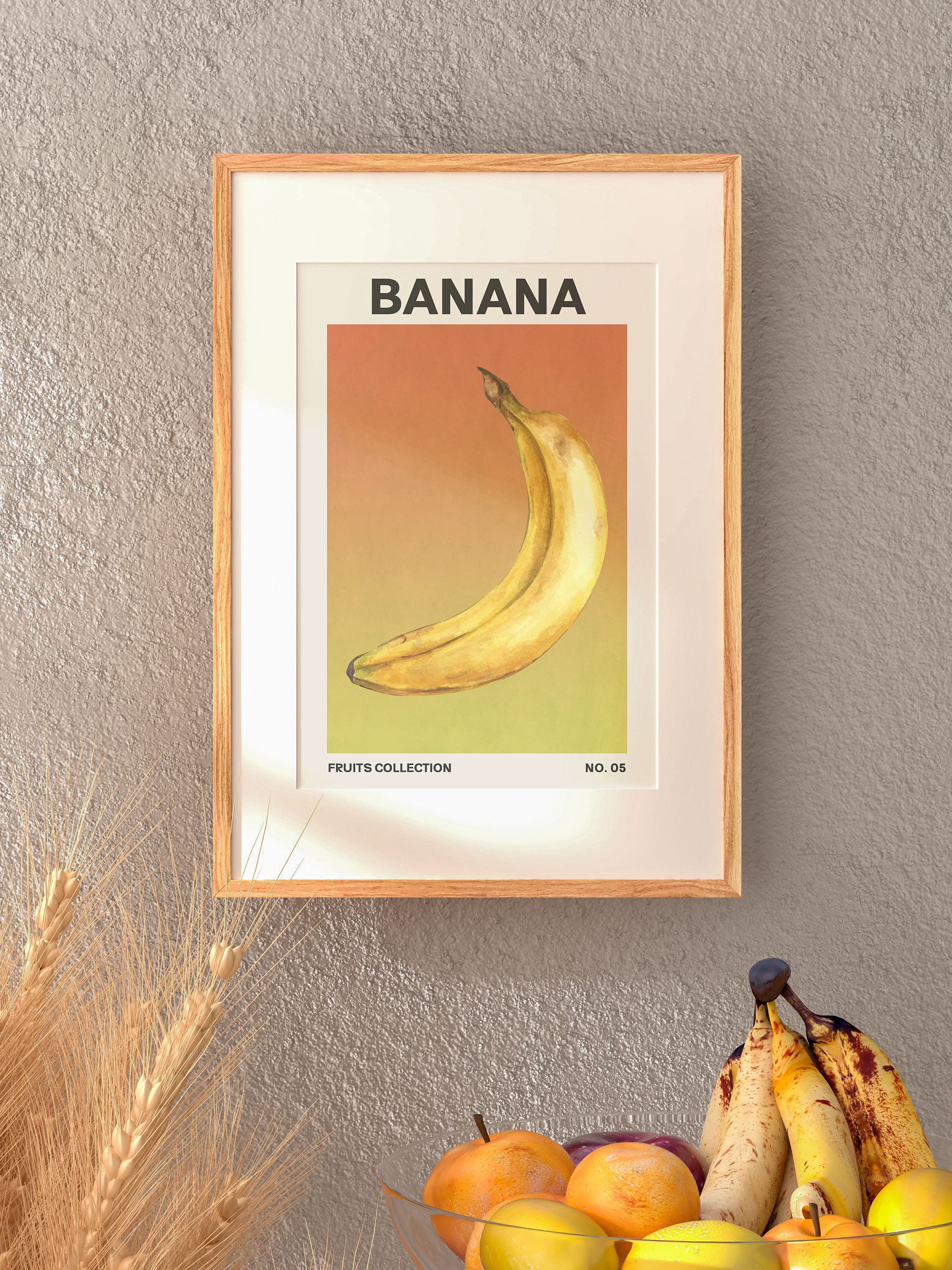 Banana Print Kitchen Print Fruit Wall Art Fruit Poster - Etsy